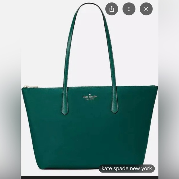 kate spade | Bags | Kate Spade Kitt Nylon Large Tote Deep Jade Green ...